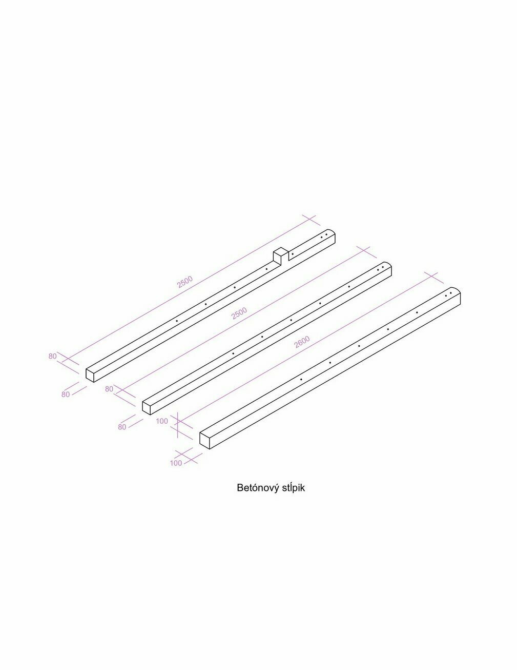 Stĺpiky na plot | Bagin2